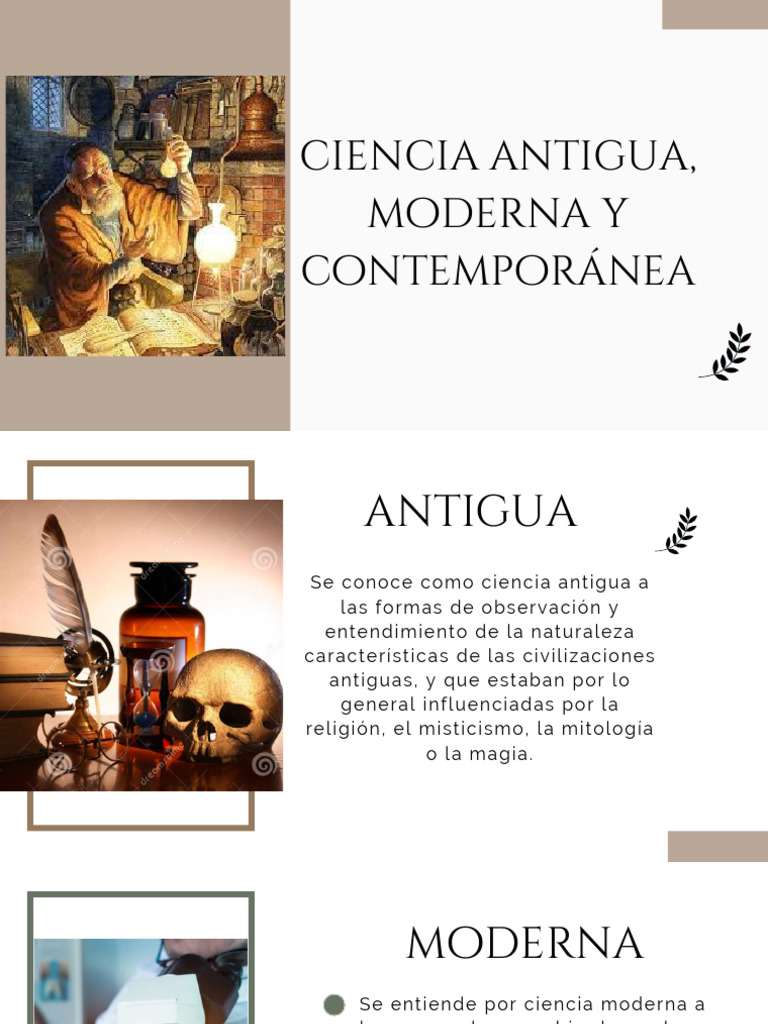 ciencia antigua, moderna, contemporánea | PDF