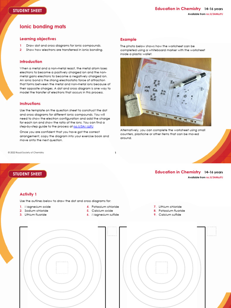 Ionic Bonding Mats v1 724678 | PDF | Ionic Bonding | Ion