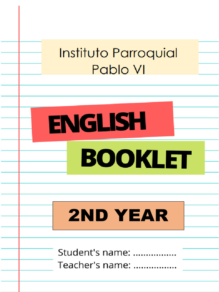 English Booklet 2nd Year 2024 | PDF