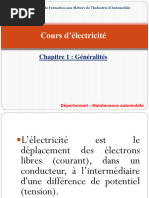 Cours D'électricité 1 | PDF | Courant électrique | Résistance (électricité)