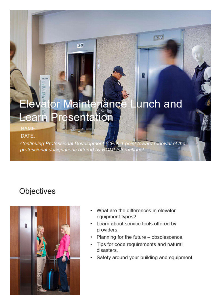 Elevator Maintenance | PDF | Elevator | Safety