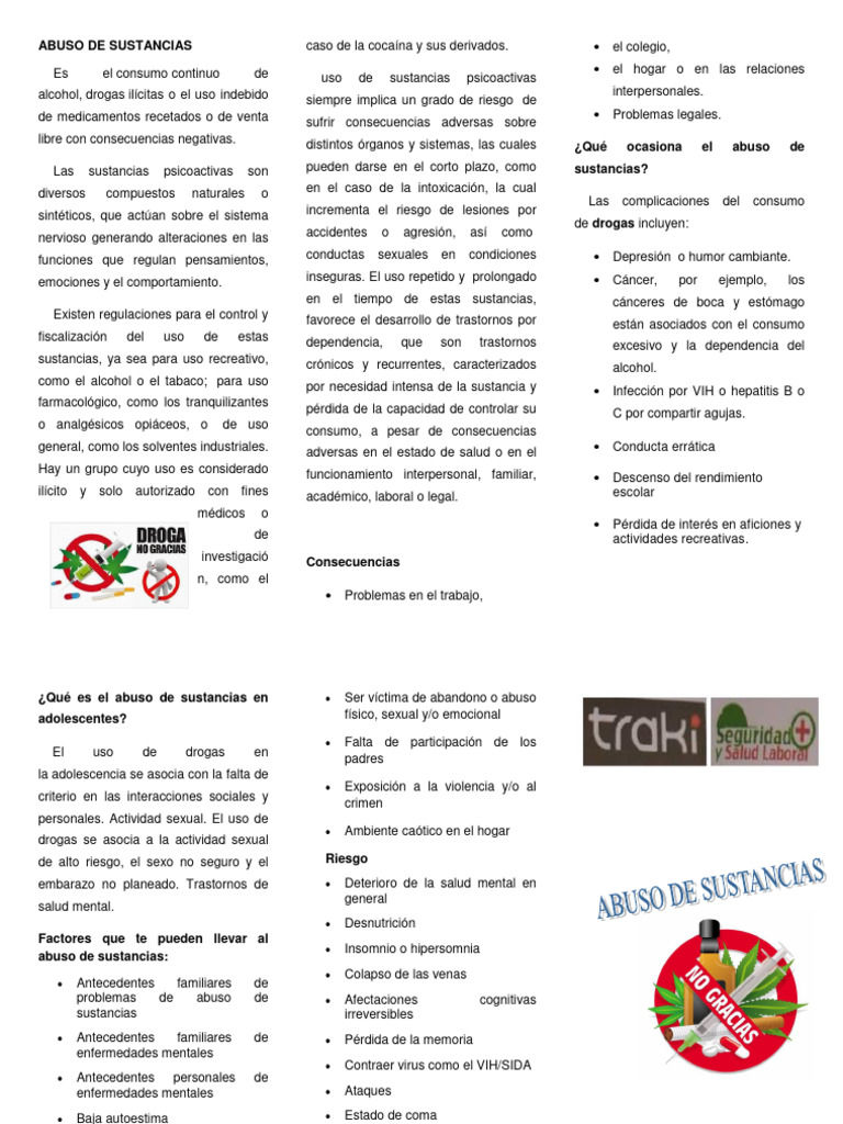 Consecuencias del Abuso de Sustancias | PDF | La dependencia de sustancias | Drogas