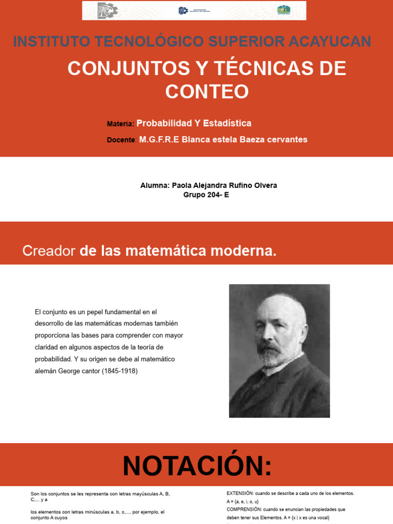 Conjuntos y Técnicas de Conteo | PDF | Conjunto (Matemáticas) | Conceptos matemáticos