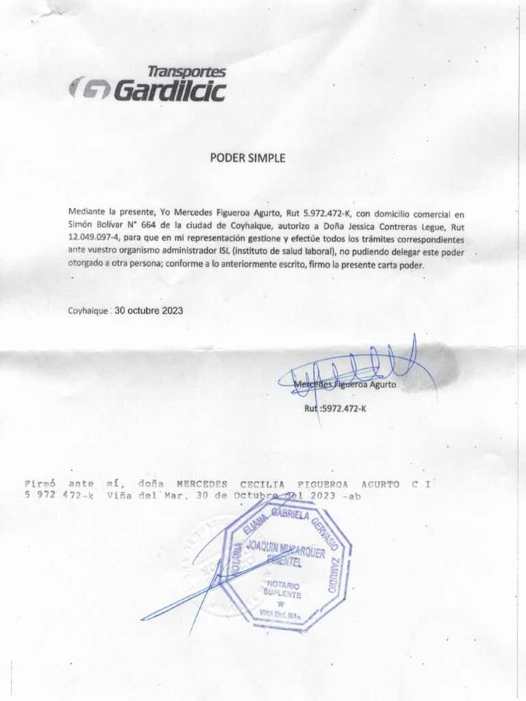 Poder Notarial ISL | PDF