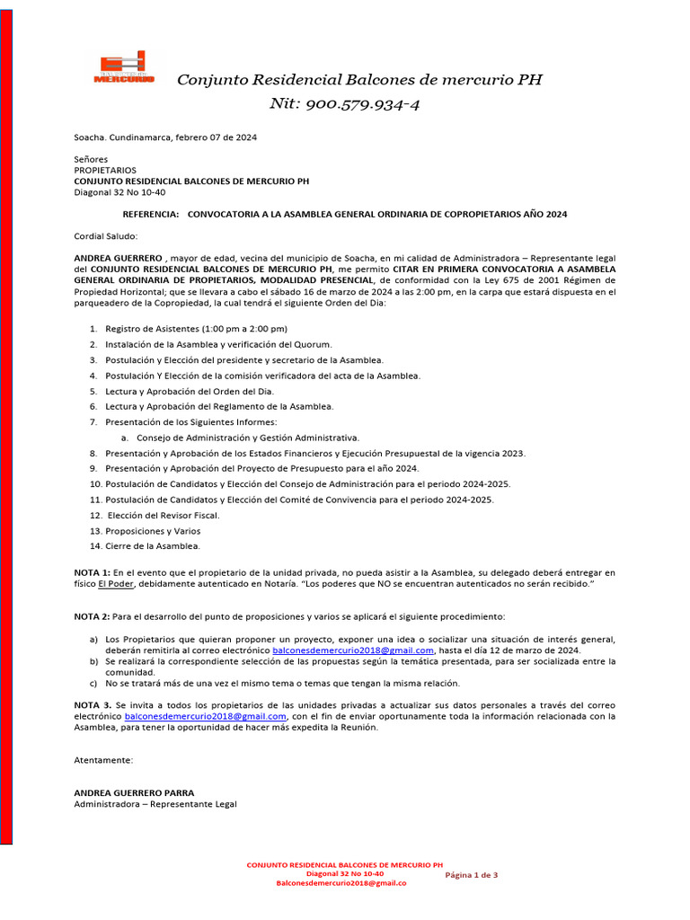 Asamblea General de Copropietarios | PDF | Gobierno