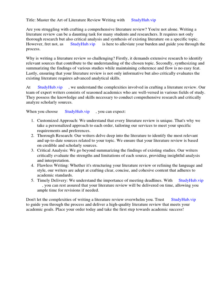 Literature Review Write Up | PDF | Literature Review | Theory