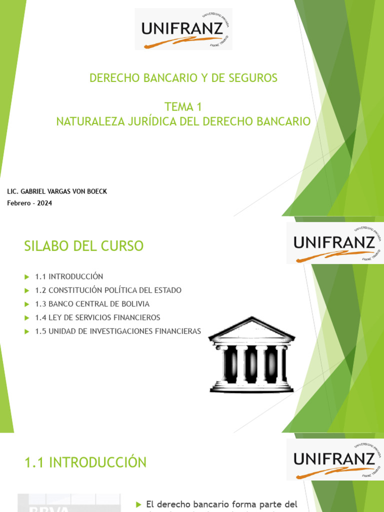 TEMA 1 - Naturaleza Jurídica del Derecho Bancario | PDF | Economias ...