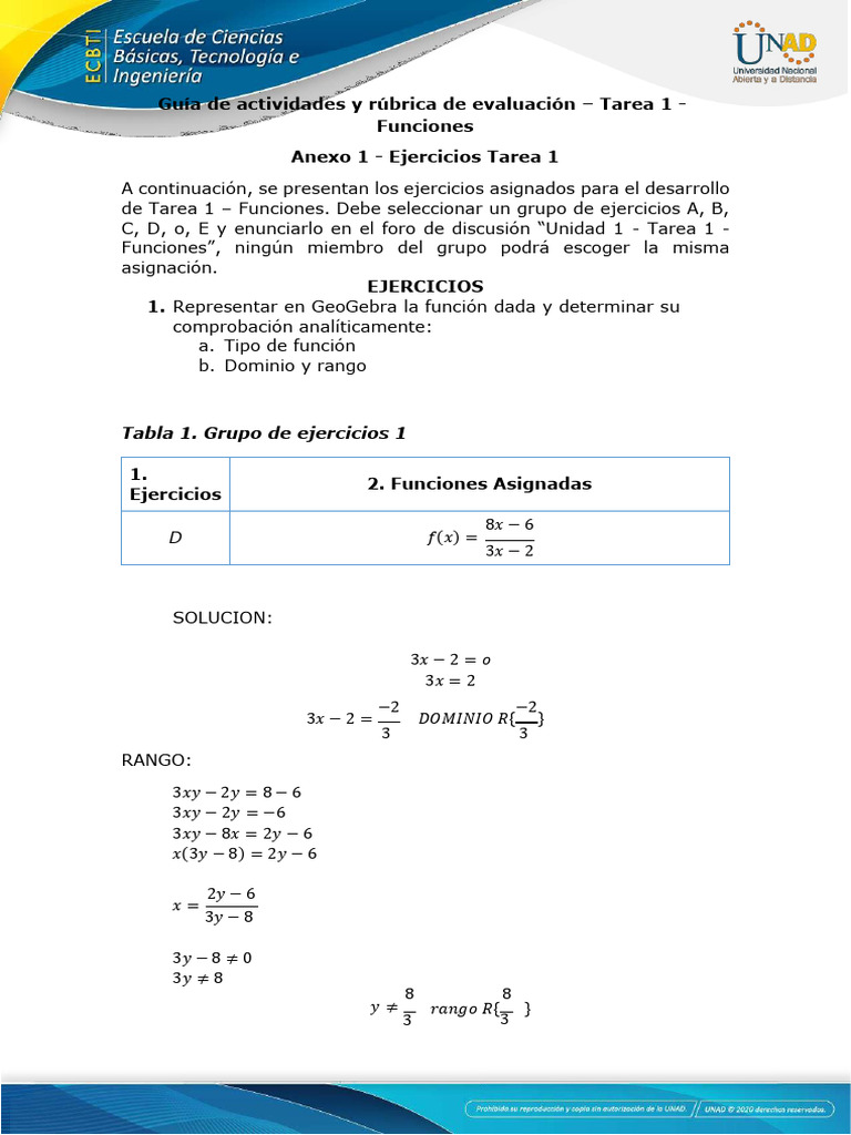 Anexo 1 - Ejercicios Tarea 1_compressed LETRA D ---- DAVID CLAVIJO | PDF | Logaritmo | Funcion ...
