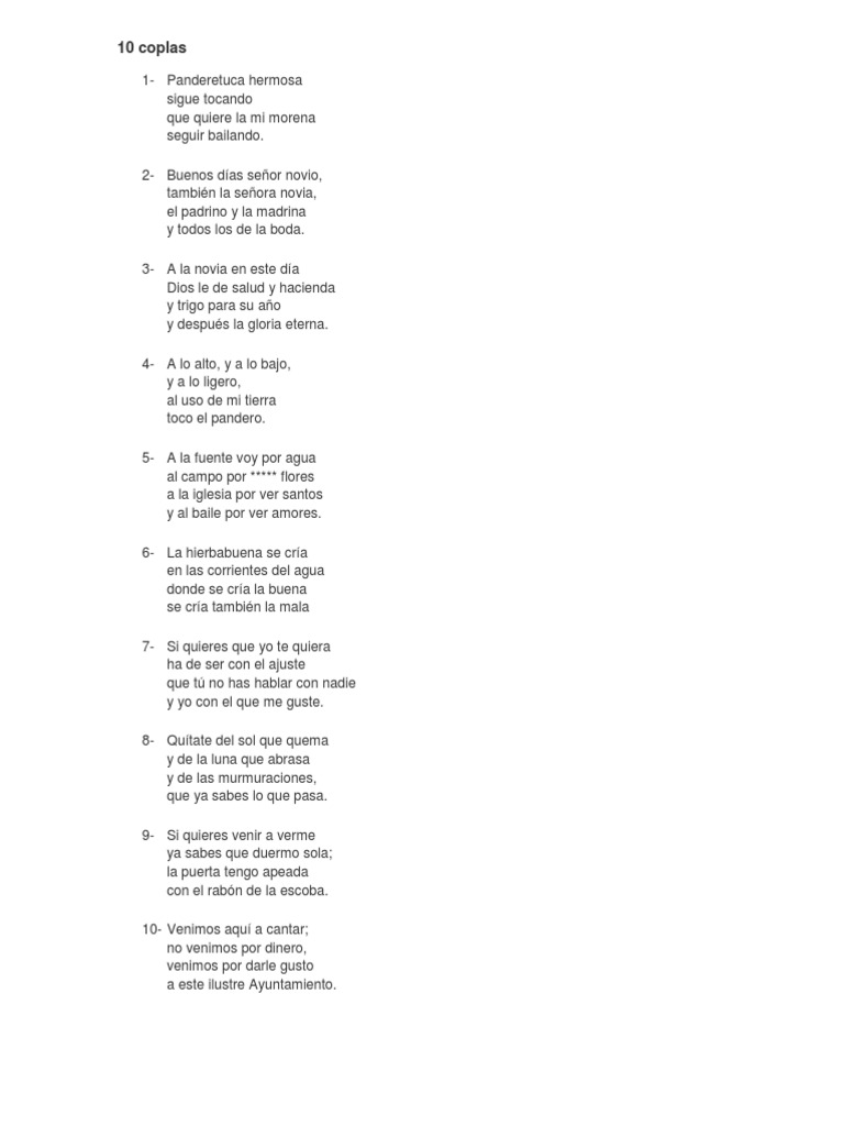 10 Coplas | PDF