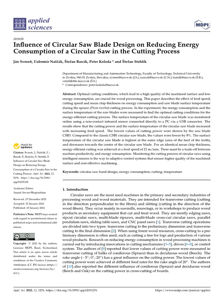 Design On Reducing Energy Full Paper | PDF | Wood | Machining