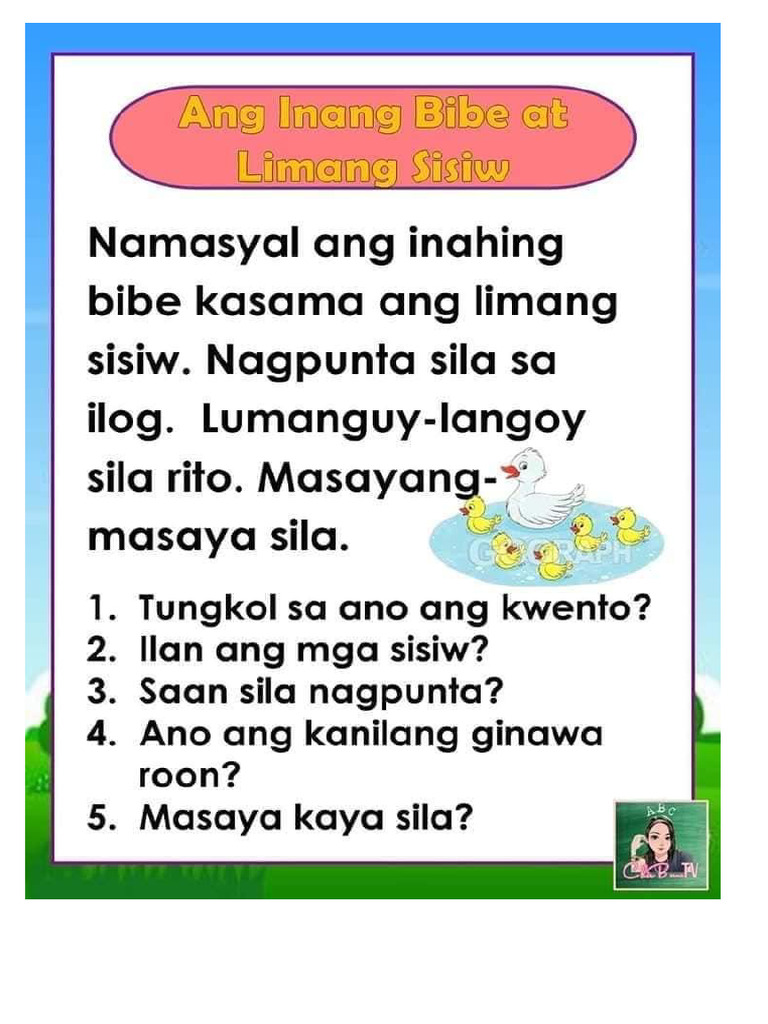 Filipino Reading Comprehension (Part 2) | PDF