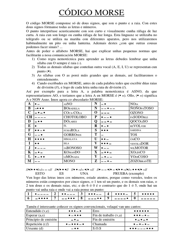 Ficha de Morse | PDF
