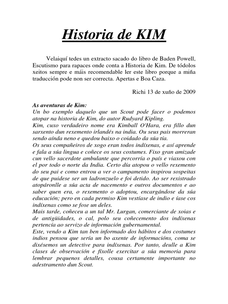 Historia de KIM | PDF