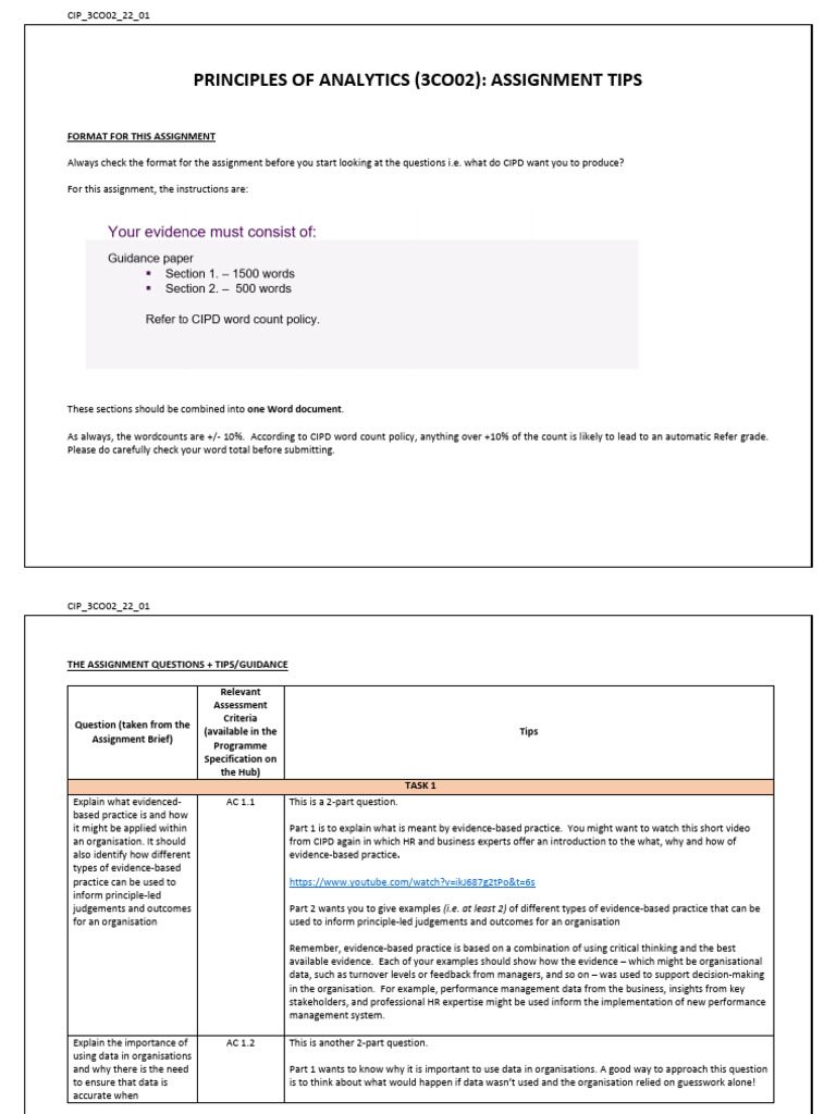 3CO02 Assessment Guidance 2022 | PDF | Evidence Based Medicine | Evidence Based Practice