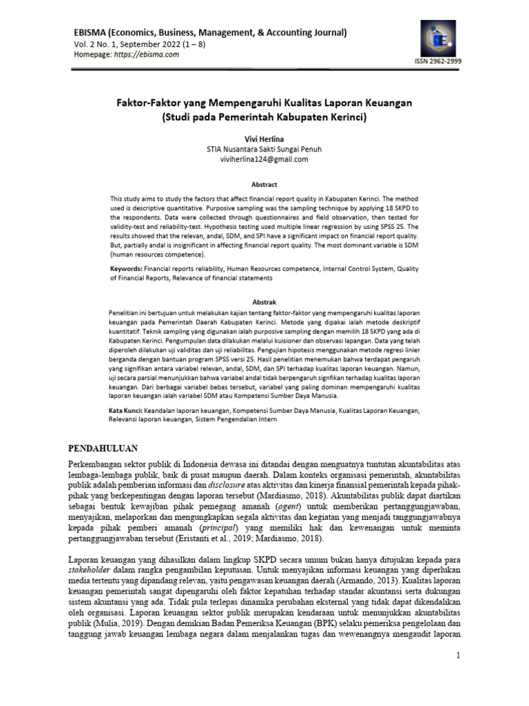 Faktor-Faktor Yang Mempengaruhi Kualitas Keuangan | PDF | Pengelolaan ... Faktor-Faktor Yang Mempengaruhi Kualitas Keuangan | PDF | Pengelolaan ...