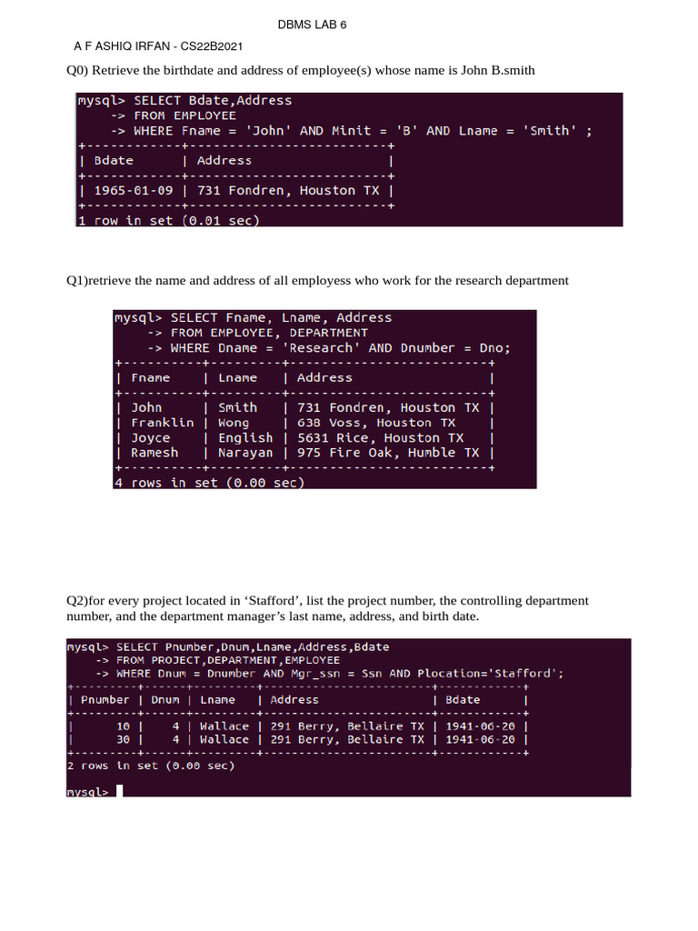 CS22b2021 - LAB6 | PDF | Computing | Information Technology Management