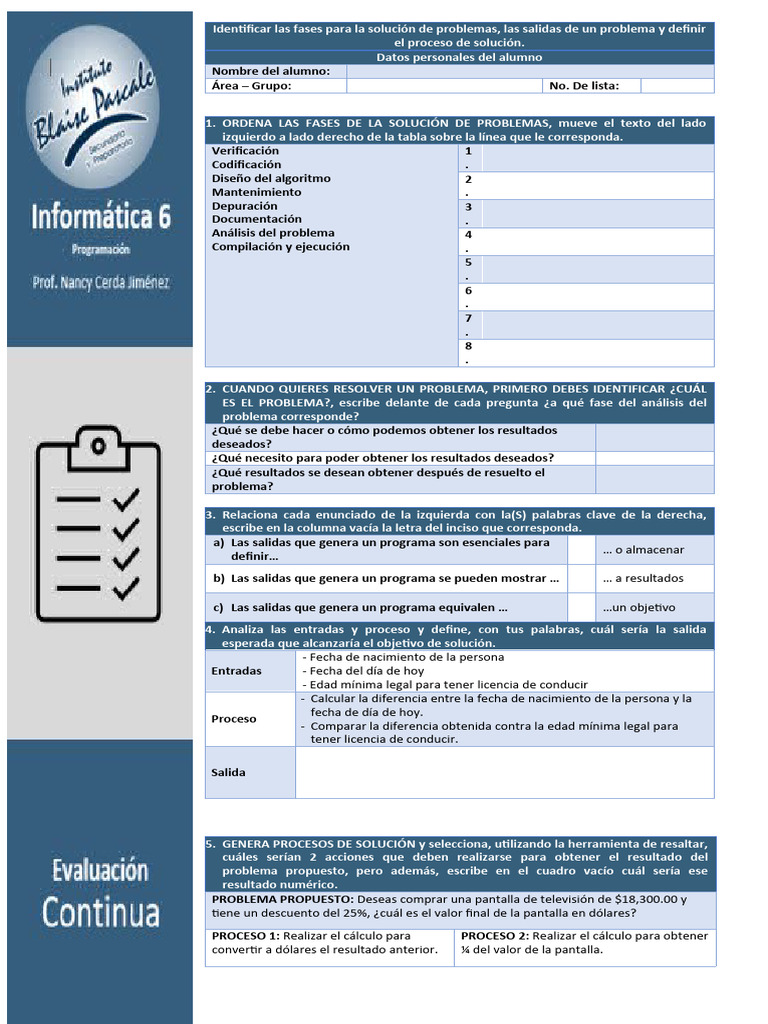 Actividad 1 - Refuerzo Tema Fases de Un Programa y Etapas de Un ...