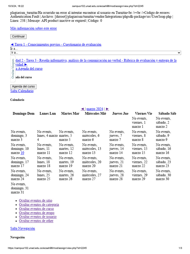 Error de autenticación en Turnitin | PDF | Informática | Software