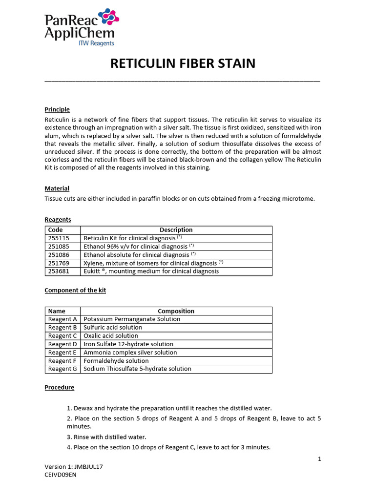 Reticulin Stain | PDF | Staining | Silver