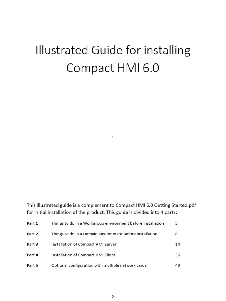 Quick Guide to How to install Compact HMI Server and Client 6.0 | PDF
