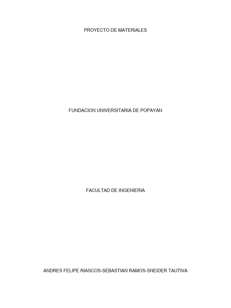 Proyecto de Materiales | PDF | El plastico | Reciclaje