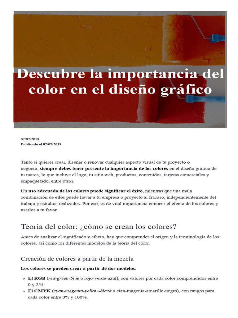 ID - UA6 - SaberMás - EnlaceWeb - Descubre La Importancia Del Color en ...