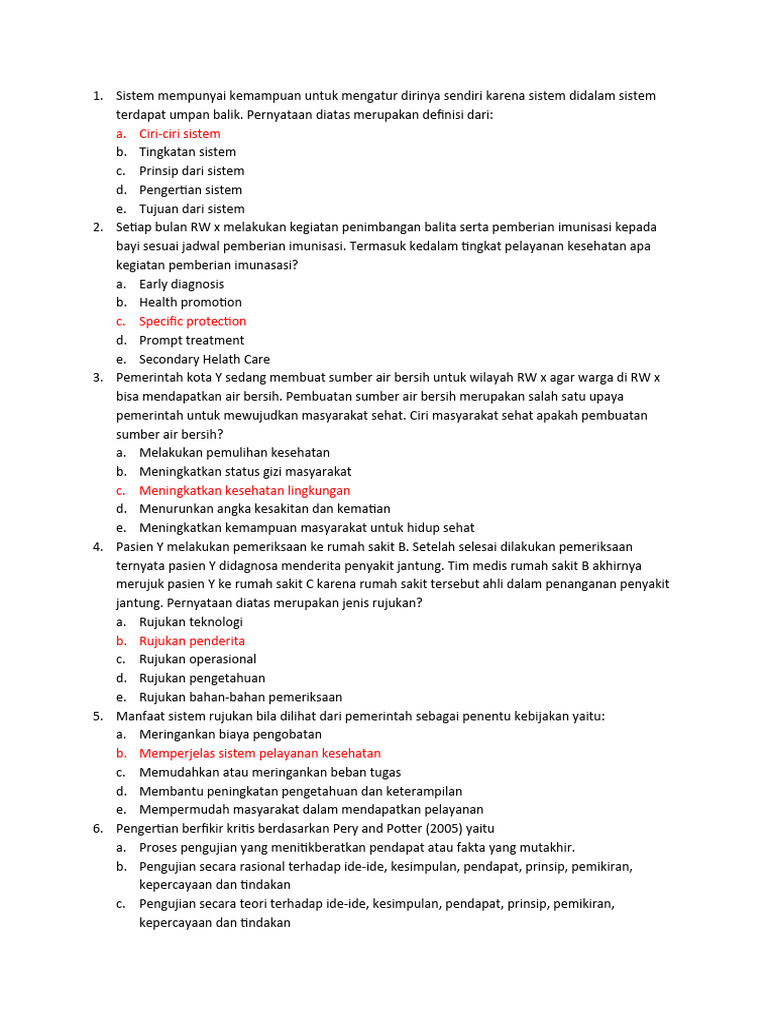 Soal Uas KDK | PDF | Pengembangan Diri | Kesehatan Holistik