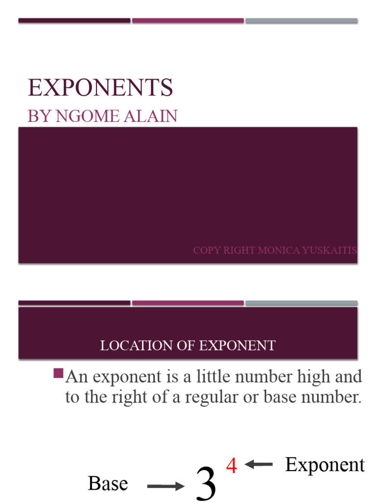 Exponents Intro With Practice (Autosaved) | PDF | Length | Exponentiation