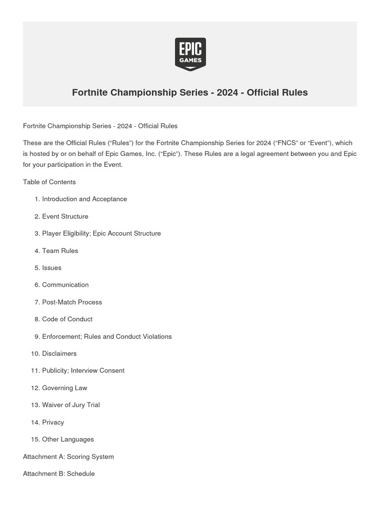FNCS 2024 Official Rules and Structure | PDF | Gambling
