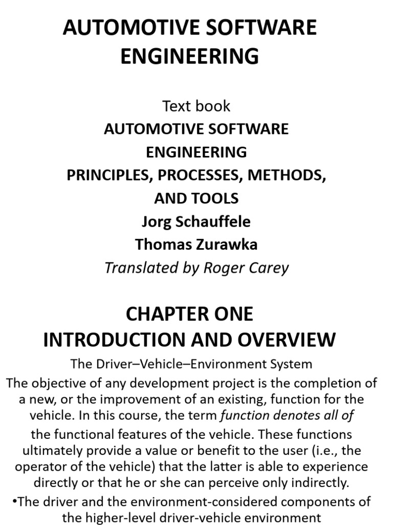 Automotive Software Engineering Principles, Processes, Methods, and Tools | PDF | System | Anti ...