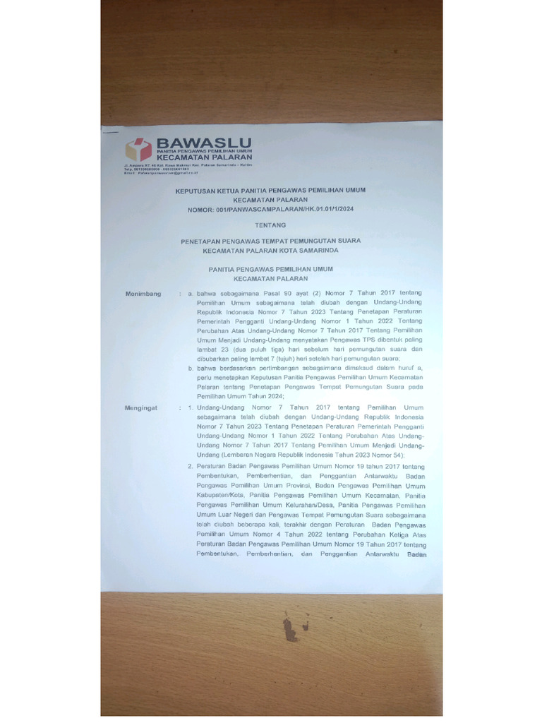 Laporan Panwas | PDF