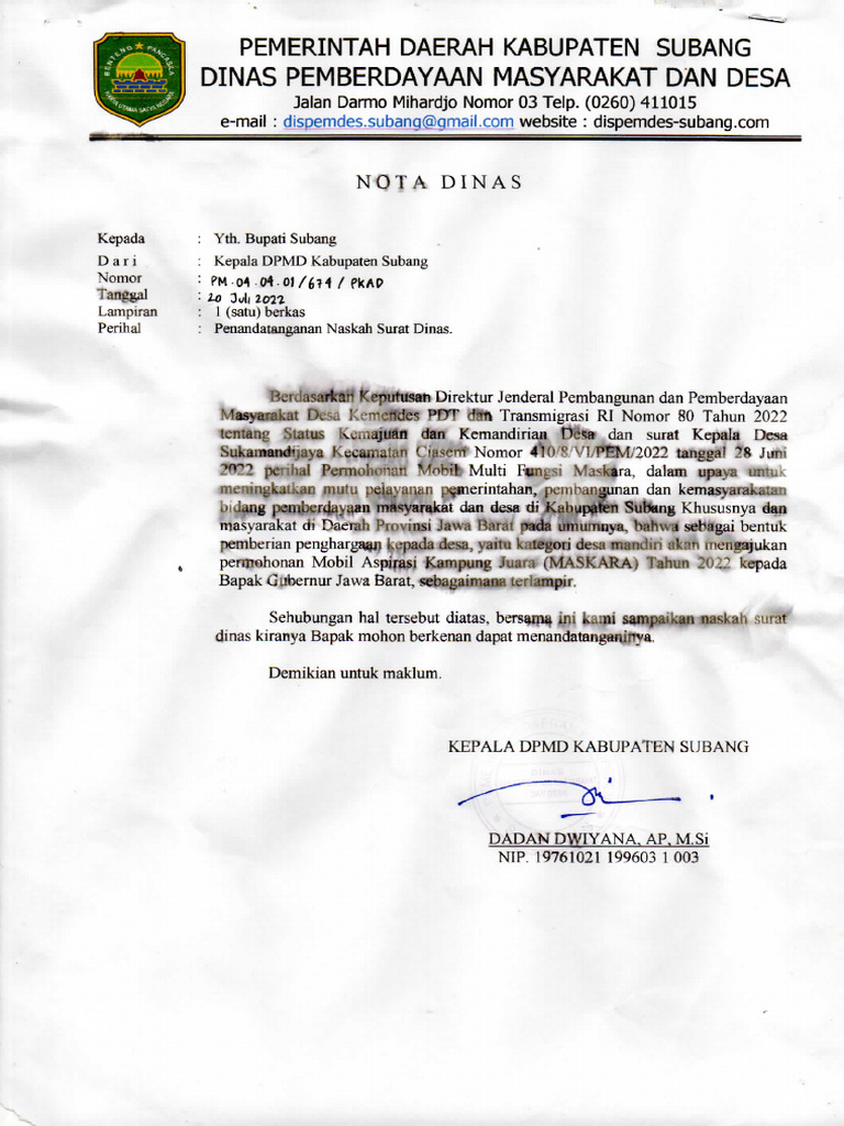 SURAT DPMD | PDF
