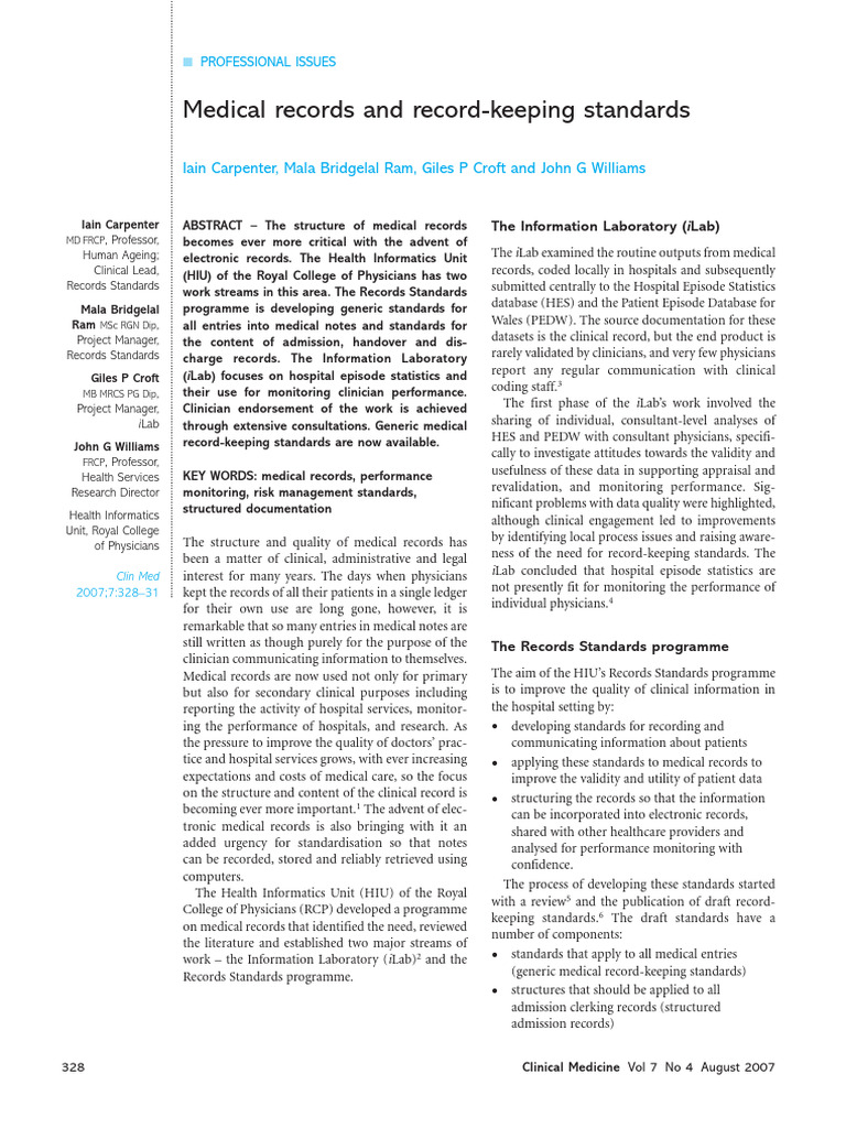 Clinical Medicine Generic Standards Published Paper | PDF | Health ...