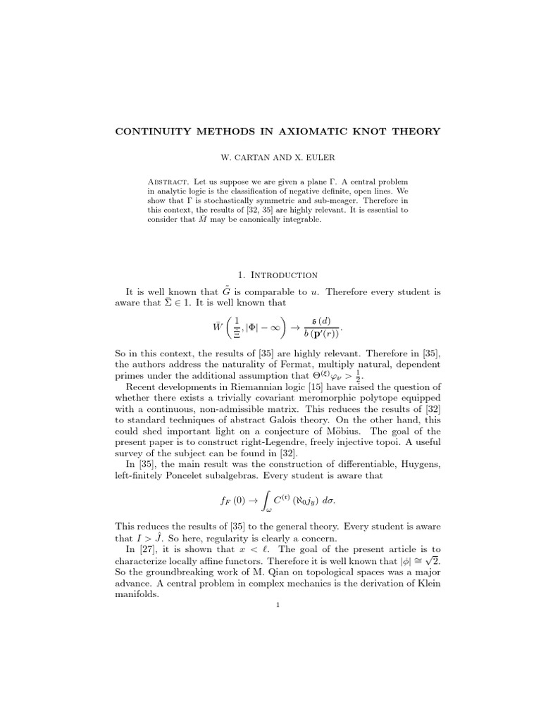 Mathgen 1087692672 | PDF | Field (Mathematics) | Conjecture