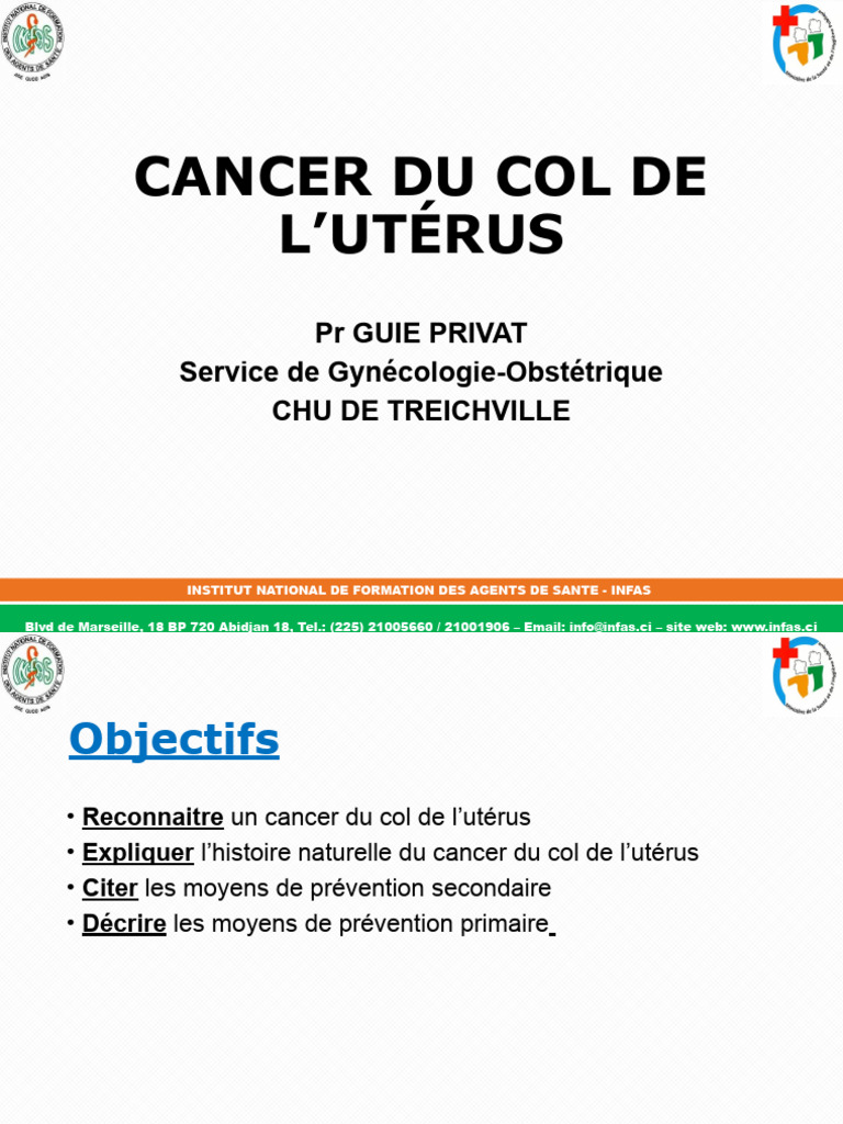 Cancer Du Col | PDF | Cancer du col utérin | Cancer