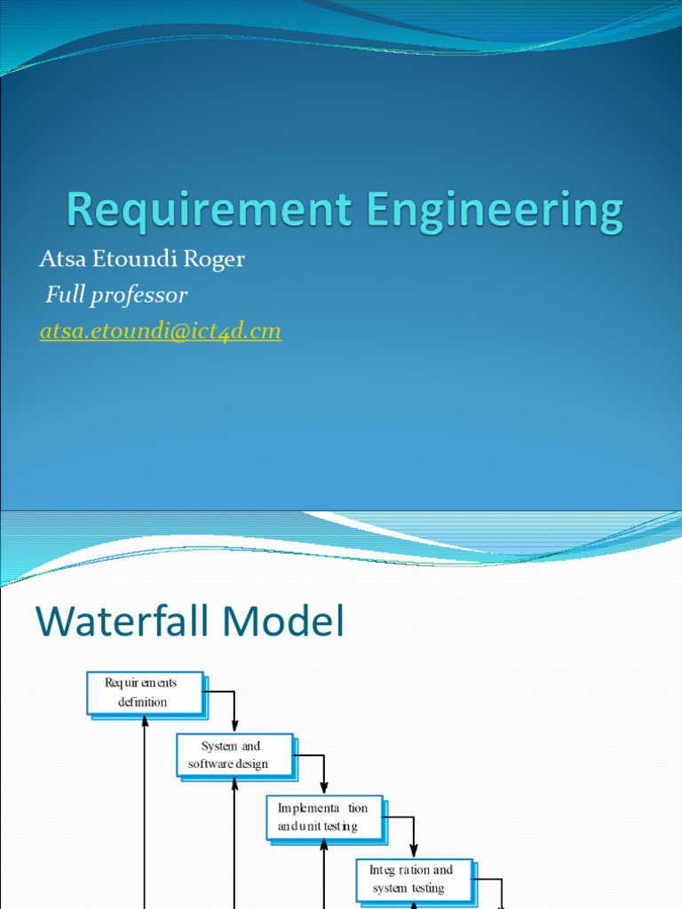 Requirements Engineering Process Course M1 2023 | PDF