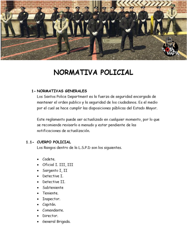 Normativa LSPD | PDF | Policía | Robo