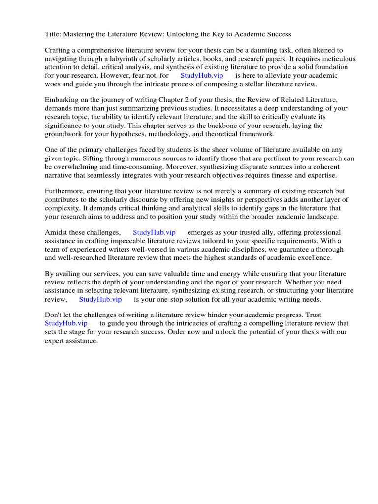 Thesis Chapter 2 Review of Related Literature Format | PDF | Thesis ... Thesis Chapter 2 Review of Related Literature Format | PDF | Thesis ...