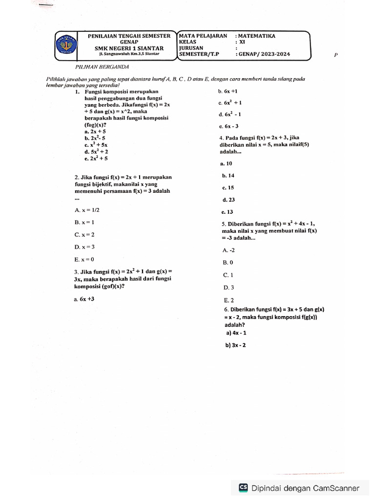 Matematika Kelas XI | PDF