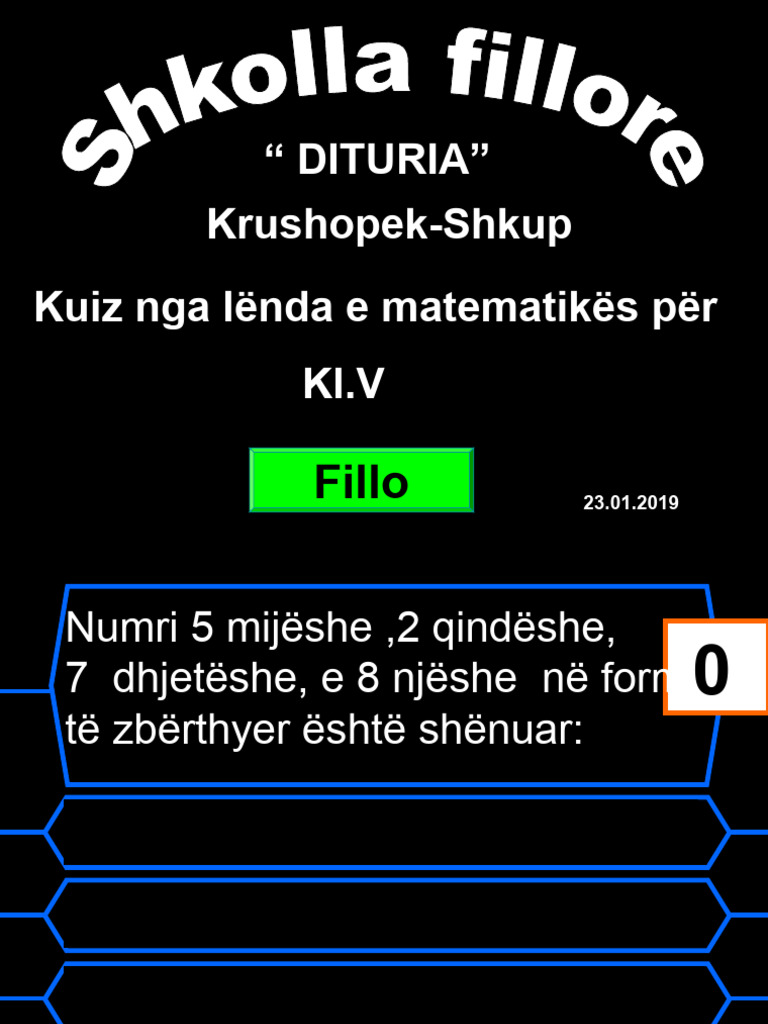 4-Kuiz Për Kl.5 | PDF