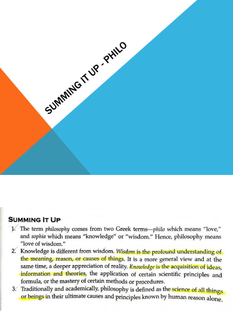 Summing It Up Philo | PDF