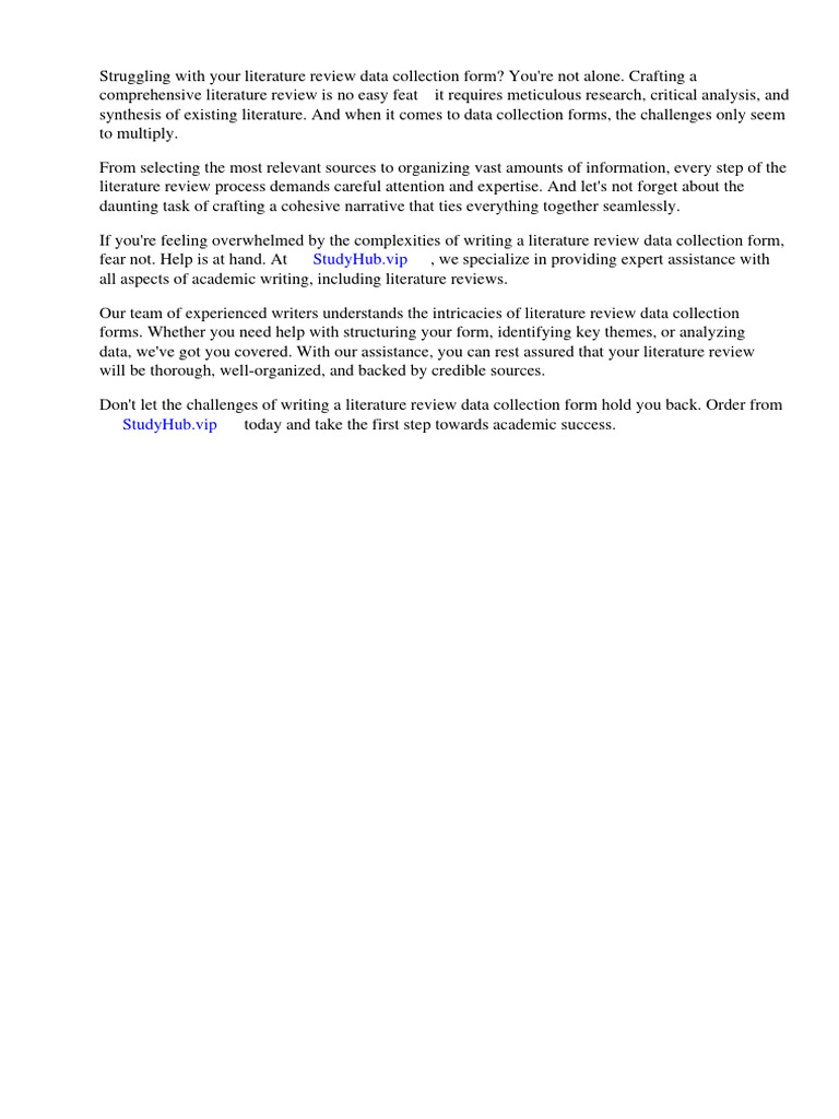 Literature Review Data Collection Form | PDF | Systematic Review ... Literature Review Data Collection Form | PDF | Systematic Review ...