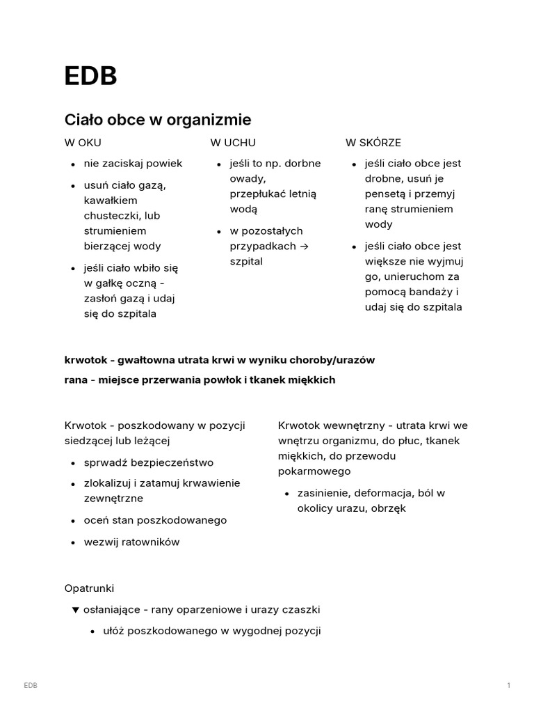 Ciało Obce W Organizmie | PDF