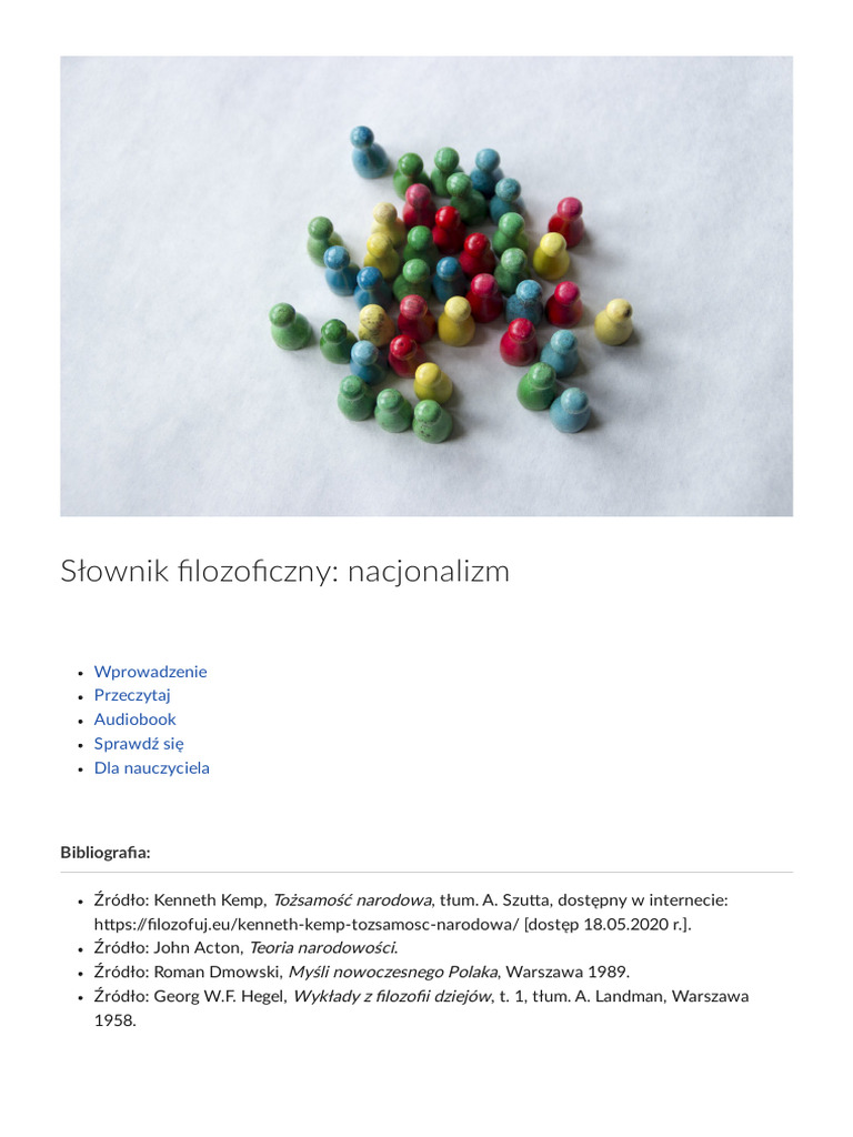 Slownik Filozoficzny Nacjonalizm | PDF