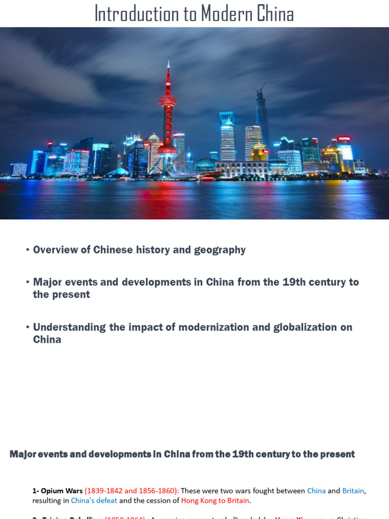 Chapter 1 - Introduction To Modern China | PDF | China | World Politics