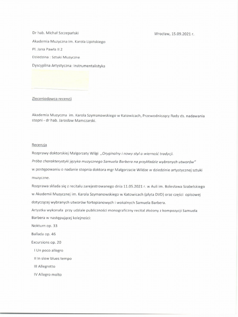 Recenzja Szczepaäski Micha | PDF