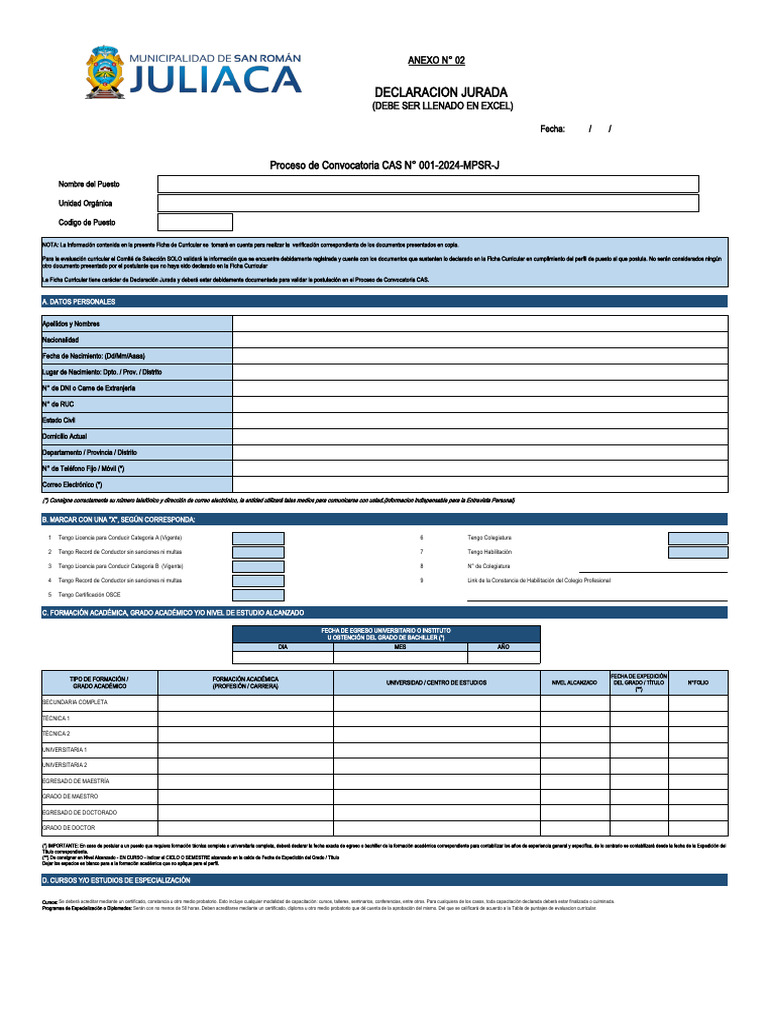 Anexo N 02 | PDF | Titulo academico
