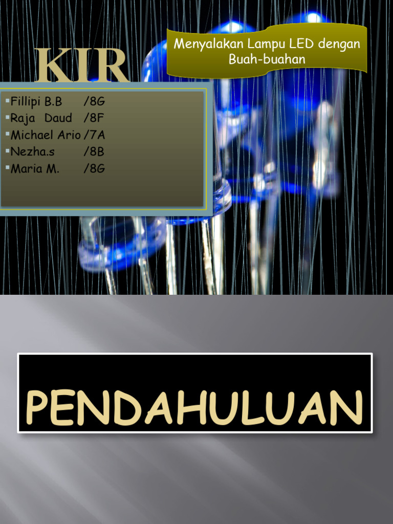 KIR - Menyalakan Lampu LED Dengan Buah-Buahan | PDF