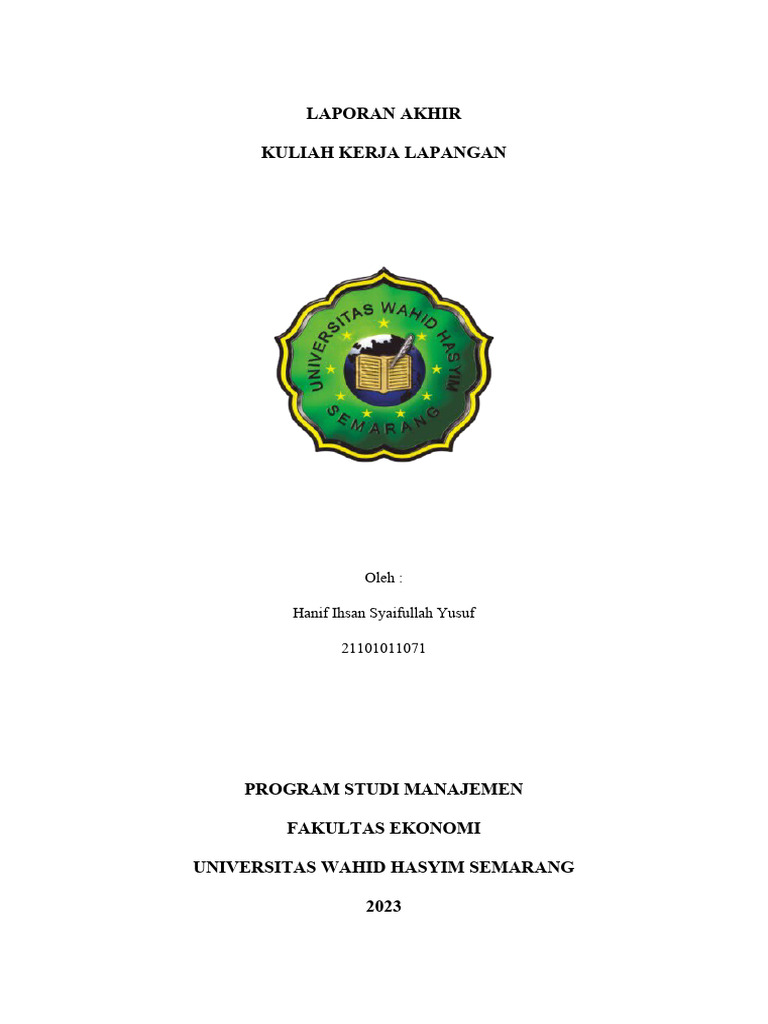 LAPORAN KKL Hanif | PDF