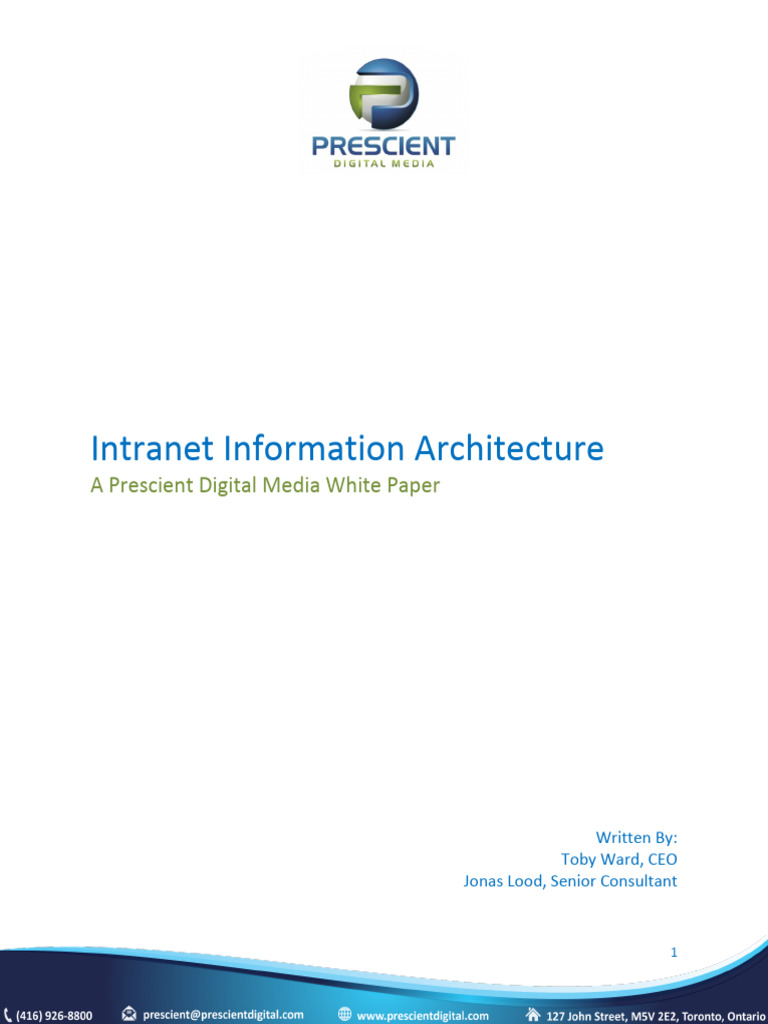 Intranet Information Architecture Insights | PDF | Information | Usability